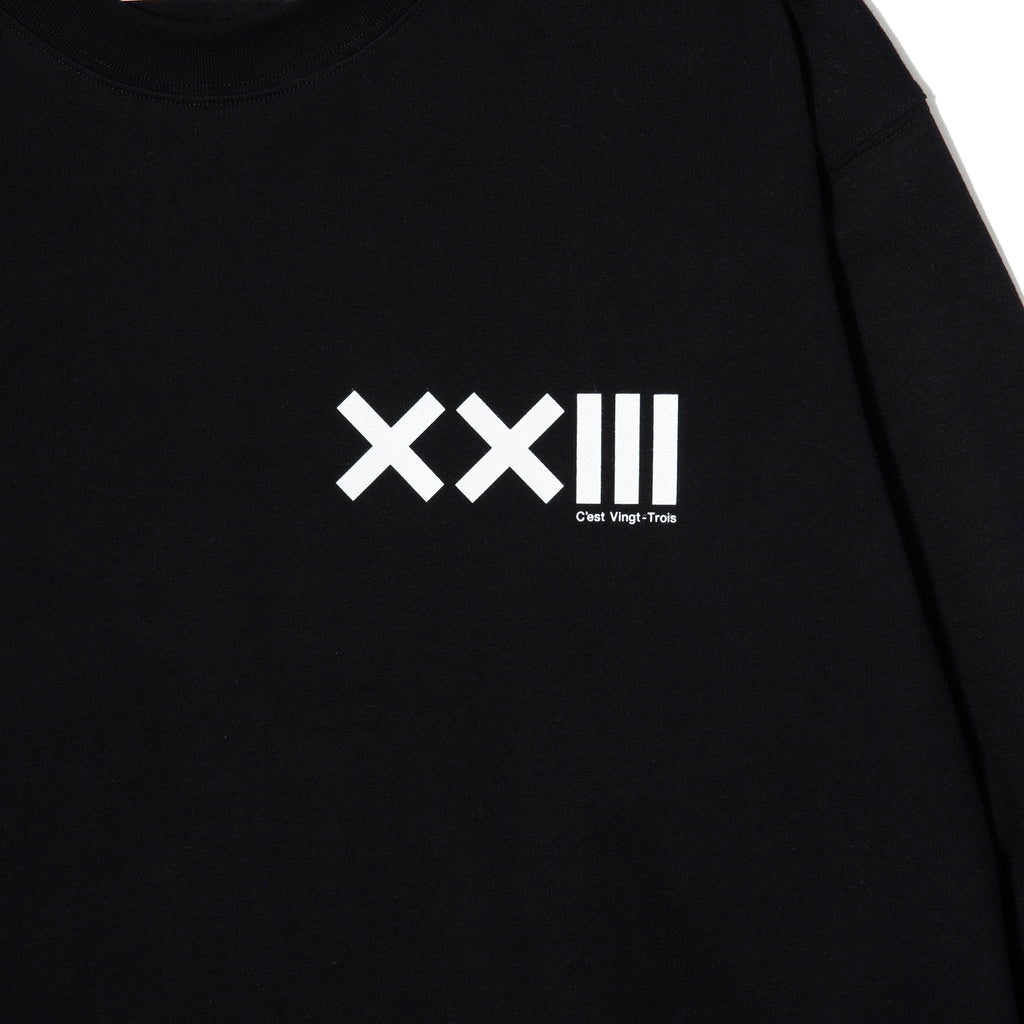 CLASSIC LOGO L/S TEE BLACK – XXIII C'EST VINGT-TROIS